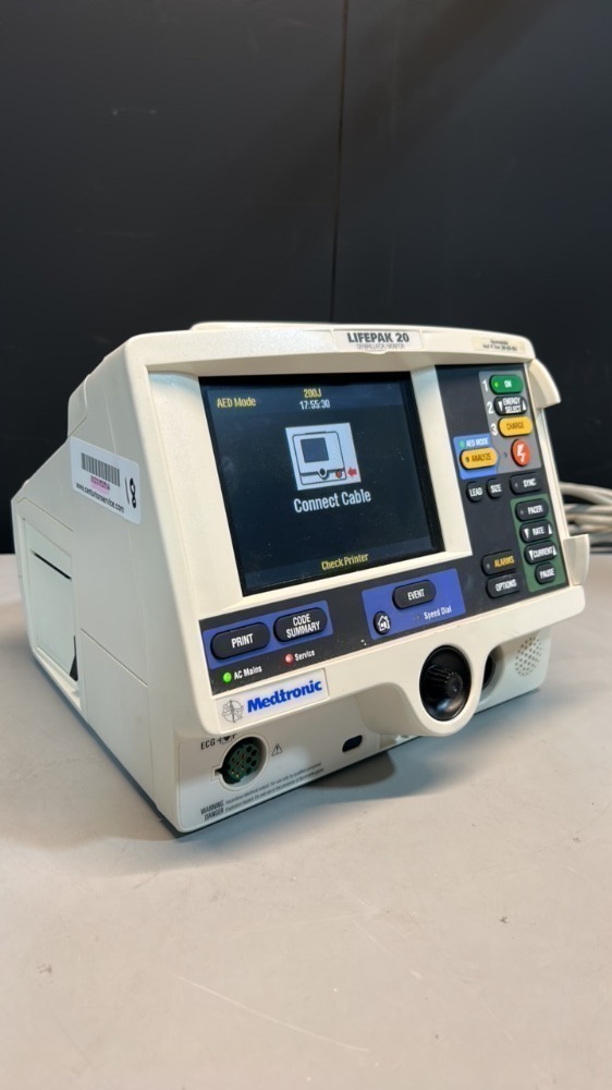 MEDTRONIC/PHYSIO-CONTROL LIFEPAK 20 DEFIB WITH PACING, 3 LEAD ECG, ANALYZE