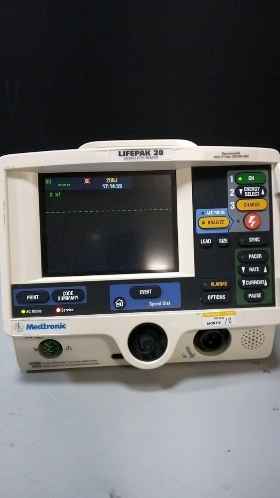 MEDTRONIC/PHYSIO-CONTROL LIFEPAK 20E DEFIB WITH PACING, 3 LEAD ECG, ANALYZE