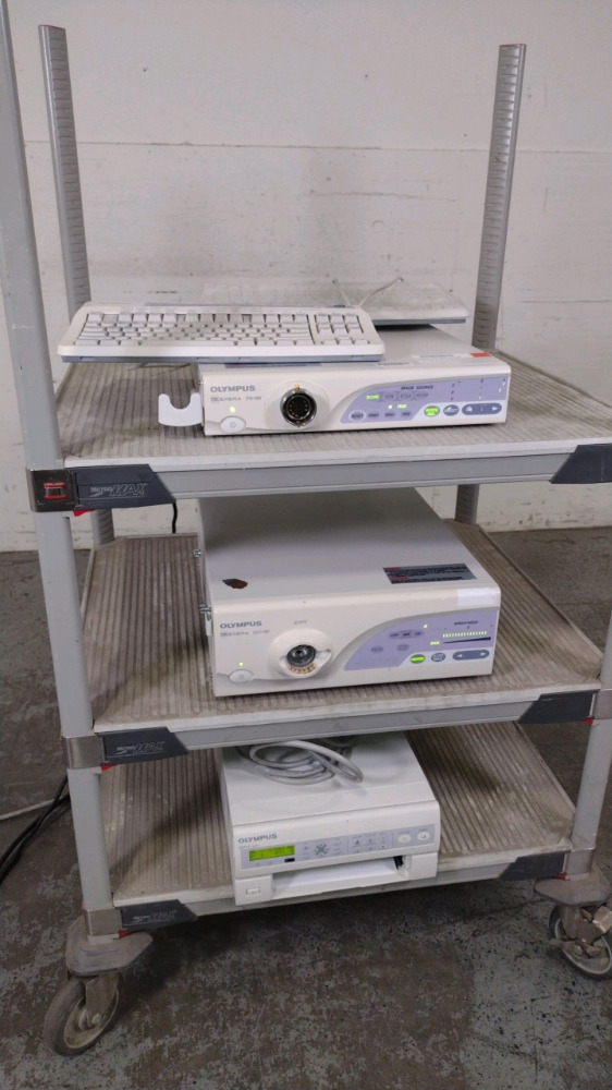 OLYMPUS EVIS EXERA ENDOSCOPY SYSTEM TO INCLUDE: CV-160 VIDEO SYSTEM CENTER, CLV-160 LIGHT SOURCE ...