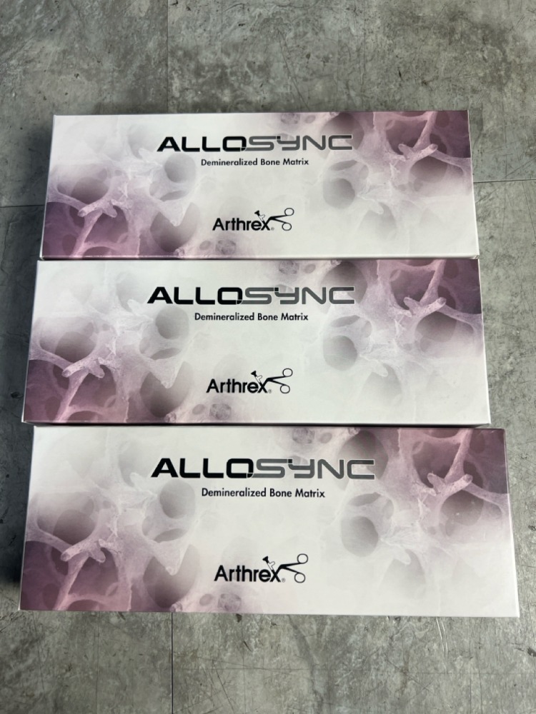 LOT OF 3 ARTHREX ABS-2013-01 ALLO SYNC DEMINERALIZED BONE MARTRIX 04-28 ...