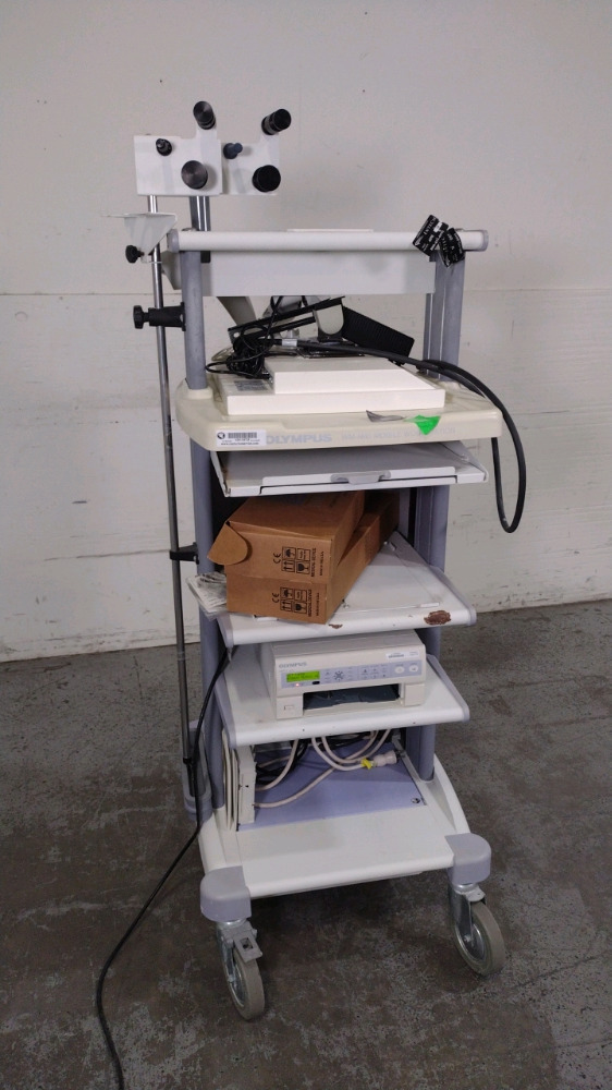 OLYMPUS ENDOSCOPY TOWER TO INCLUDE: OEP-4 HDTV PRINTER, VTS MONITOR, WM ...