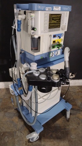 DRAGER FABIUS TIRO ANESTHESIA MACHINE (SW 3.37A)(VOLUME CONTROL ...