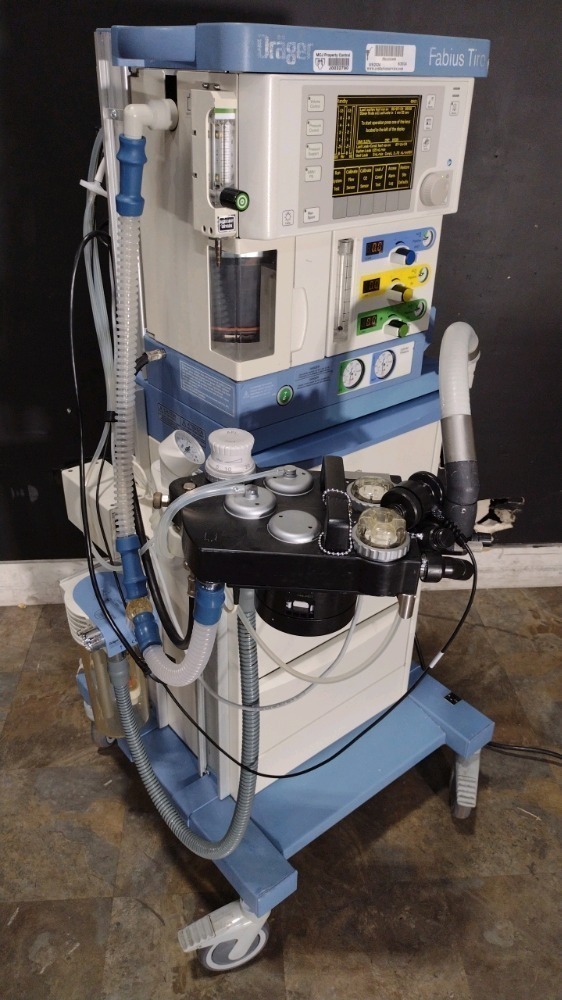 DRAGER FABIUS TIRO ANESTHESIA MACHINE (SW 3.37A)(VOLUME CONTROL ...