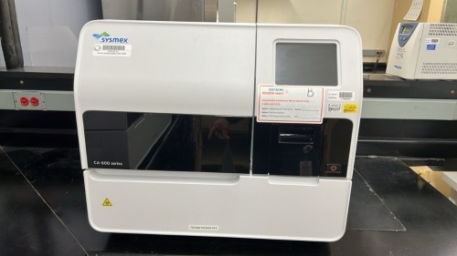 SYSMEX CA-600 SERIES AUTOMATED BLOOD COAGULATION ANALYZERLOCATED AT 200 ...