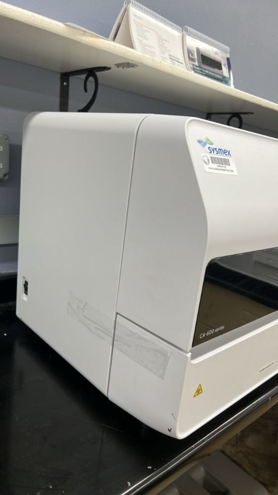 SYSMEX CA-600 SERIES AUTOMATED BLOOD COAGULATION ANALYZERLOCATED AT 200 ...