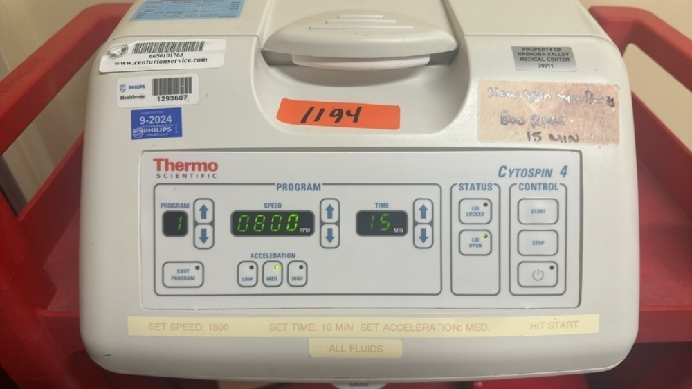 THERMO SCIENTIFIC CYTOSPIN 4 CYTOCENTRIFUGE LOCATED AT 2100 DORCHESTER ...