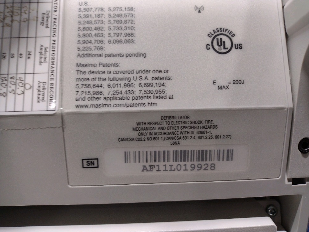 ZOLL R-SERIES ALS DEFIB WITH PACING, 12 LEAD ECG, SPO2, CO2, ANALYZE