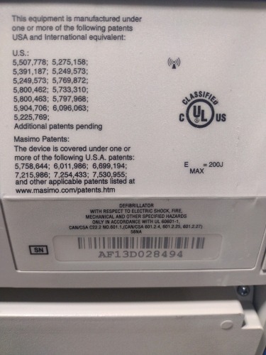 ZOLL R-SERIES ALS DEFIB WITH PACING, 12 LEAD ECG, SPO2, CO2, NIBP, ANALYZE