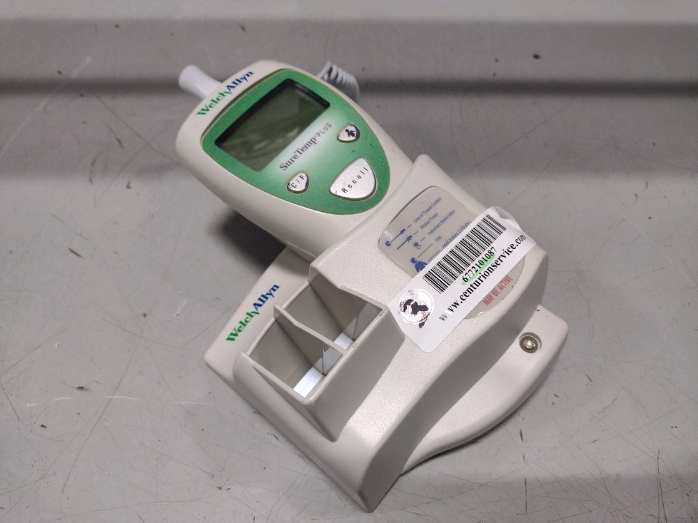 WELCH ALLYN SURE TEMP PLUS DIGITAL THERMOMETER WITH WALL MOUNT DOCKING ...