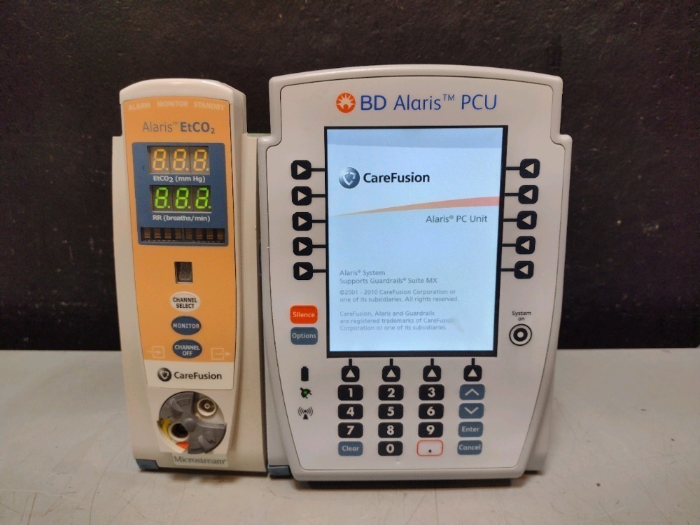 ALARIS PCU 8015 SERIES INFUSION PUMP WITH ETCO2 8300 SERIES INFUSION ...