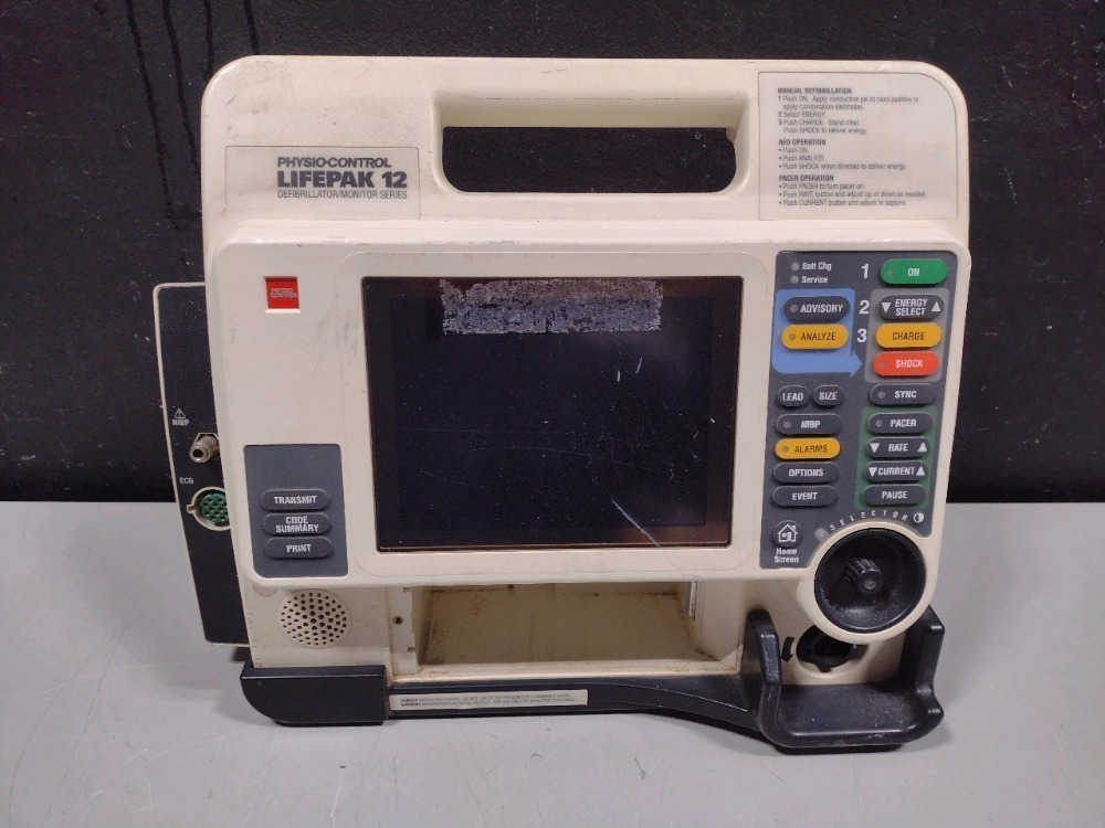 MEDTRONIC/PHYSIO-CONTROL LIFEPAK 12 BIPHASIC DEFIB WITH PACING, 3 LEAD ...
