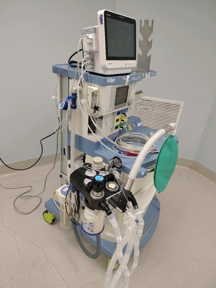 DRAGER FABIUS GS PREMIUM, REF: 8607000-22 ANESTHESIA SYSTEM WITH ...