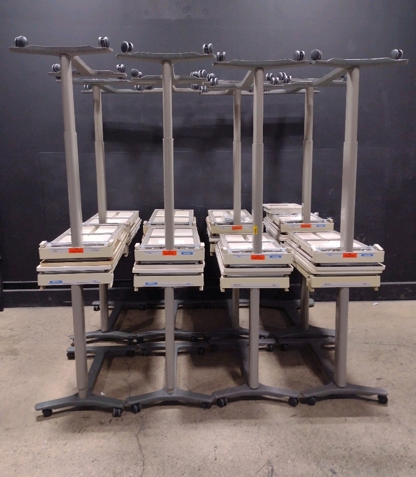LOT OF (16) HILL-ROM PMJR OVERBED TABLES