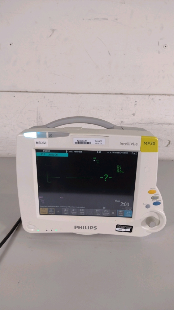 PHILIPS INTELLIVUE MP30 PATIENT MONITOR WITH MULTI-PARAMETER MODULE ...