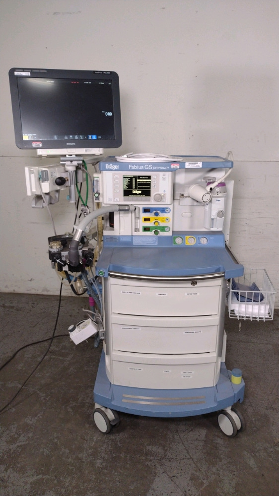 DRAGER FABIUS GS PREMIUM ANESTHESIA MACHINE (SW 3.37A)(VOLUME CONTROL ...