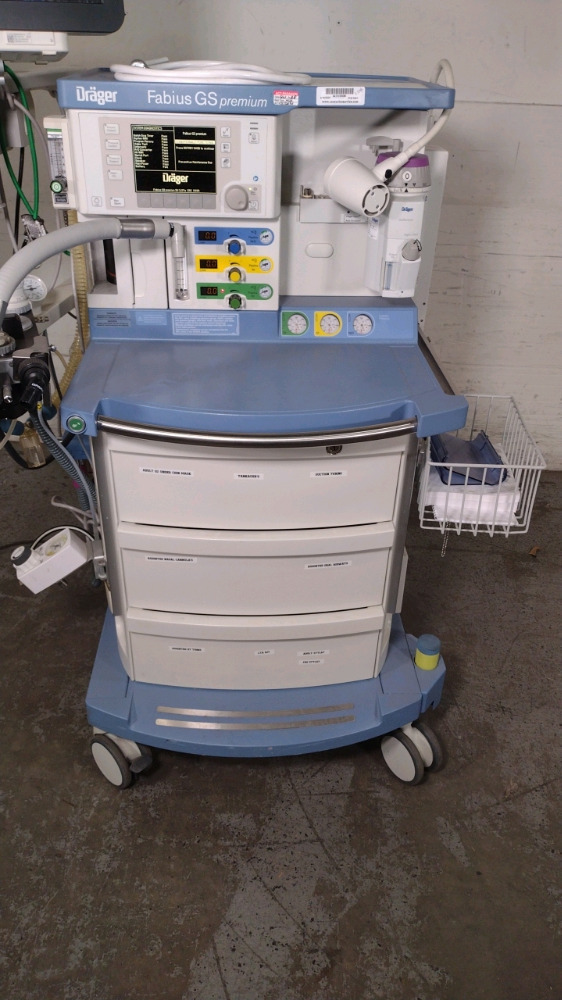 DRAGER FABIUS GS PREMIUM ANESTHESIA MACHINE (SW 3.37A)(VOLUME CONTROL ...
