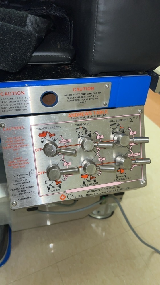 OSI 5838 ANDREW SPINAL SURGICAL TABLE