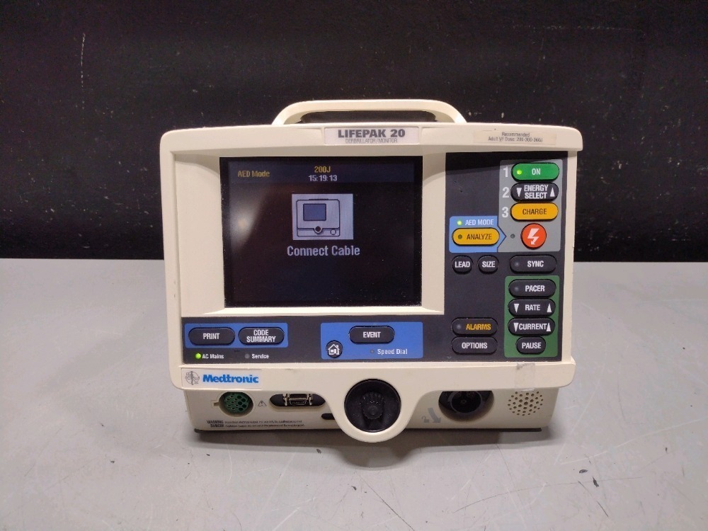 MEDTRONIC/PHYSIO-CONTROL LIFEPAK 20 DEFIB WITH PACING, 3 LEAD ECG, SPO2 ...