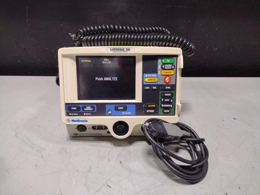 MEDTRONIC/PHYSIO-CONTROL LIFEPAK 20 DEFIB WITH PACING, 3 LEAD ECG, SPO2 ...