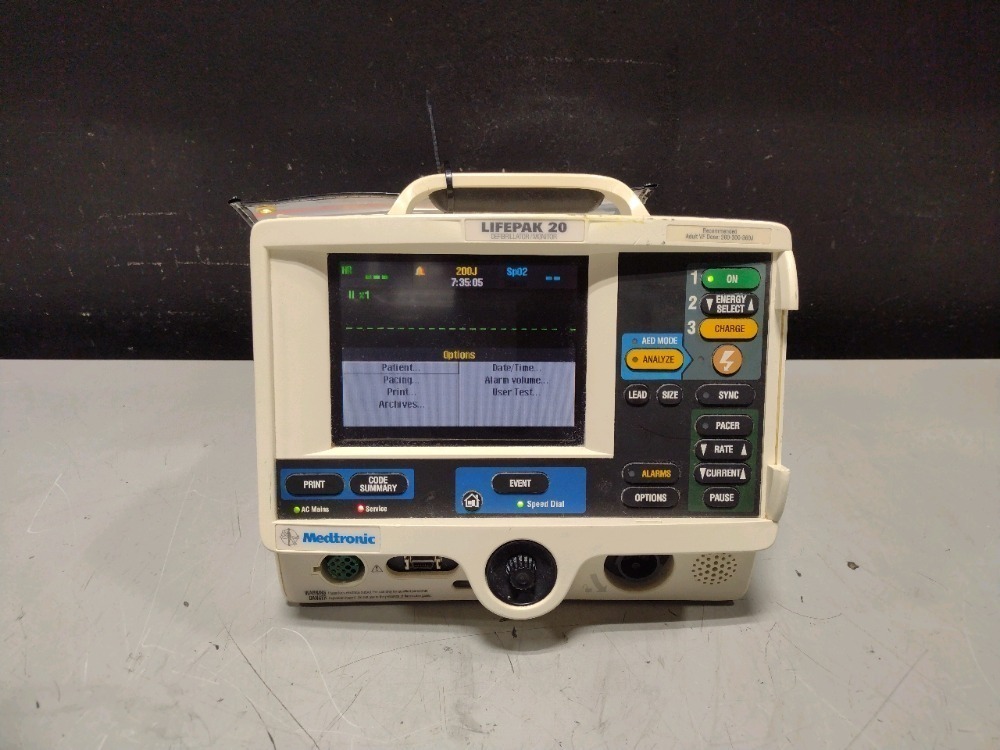 MEDTRONIC/PHYSIO-CONTROL LIFEPAK 20 DEFIB WITH PACING, 3 LEAD ECG, SPO2 ...