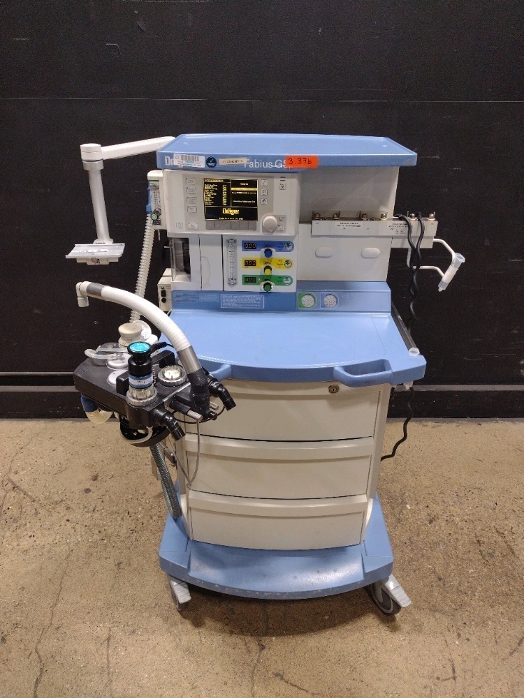 DRAGER FABIUS GS ANESTHESIA MACHINE WITH (3.37B SOFTWARE VERSION ...