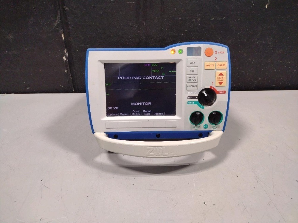 ZOLL R-SERIES ALS DEFIB WITH PACING, 12 LEAD ECG, SPO2, ANALYZE