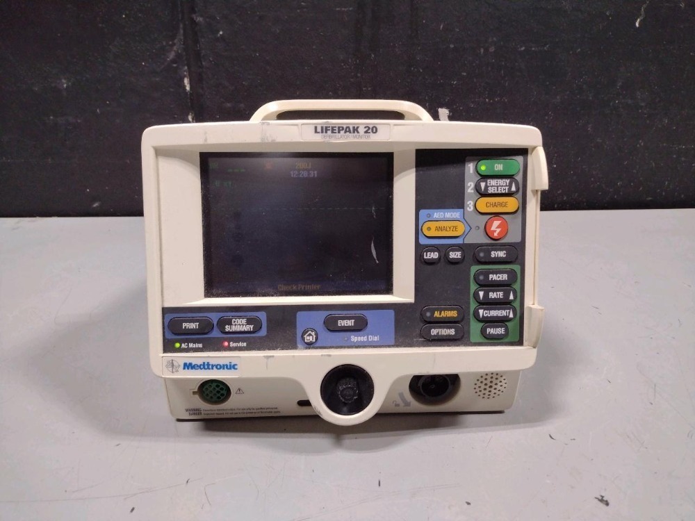 MEDTRONIC/PHYSIO-CONTROL LIFEPAK 20 DEFIB WITH PACING, 3 LEAD ECG, ANALYZE