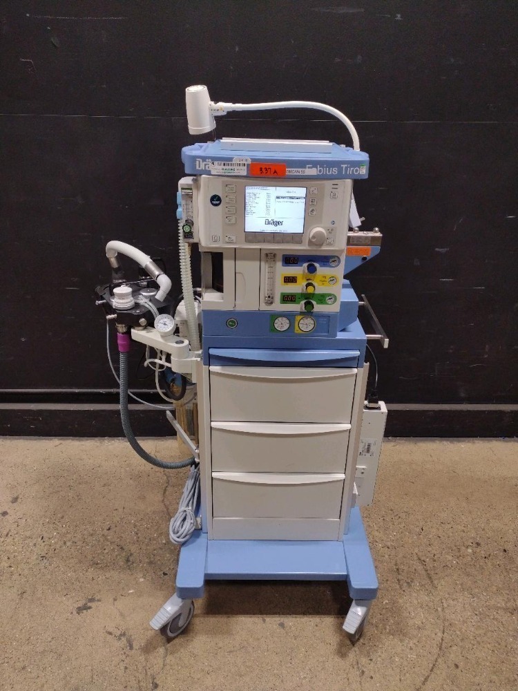 DRAGER FABIUS TIRO ANESTHESIA MACHINE WITH (3.37A SOFTWARE VERSION ...