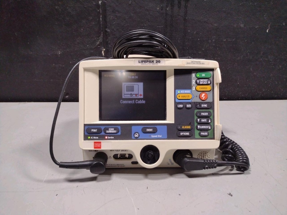 MEDTRONIC/PHYSIO CONTROL LIFEPAK 20 DEFIB WITH PACING, 3 LEAD ECG, SPO2 ...