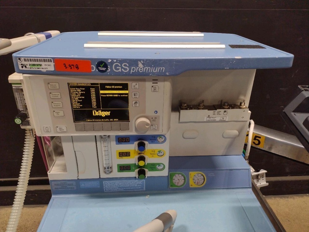 DRAGER FABIUS GS PREMIUM ANESTHESIA MACHINE WITH (3.37B SOFTWARE ...