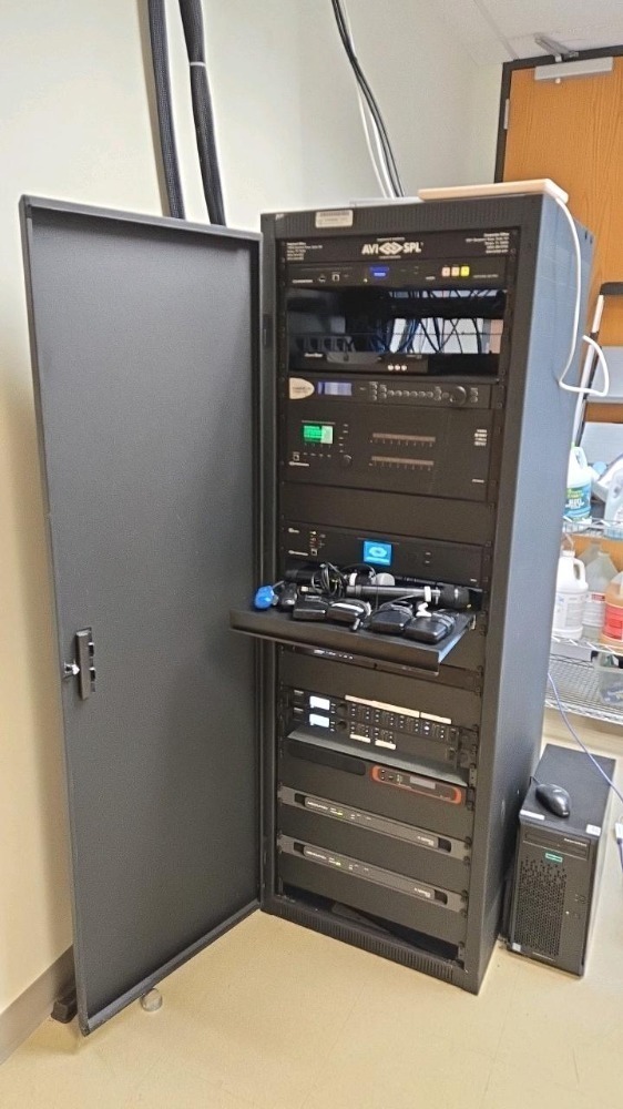 SHURE/AVI/CRESTRON/LAB.GRUPPEN AUDIO/VISUAL RACK TO INCLUDE AUDIO ...