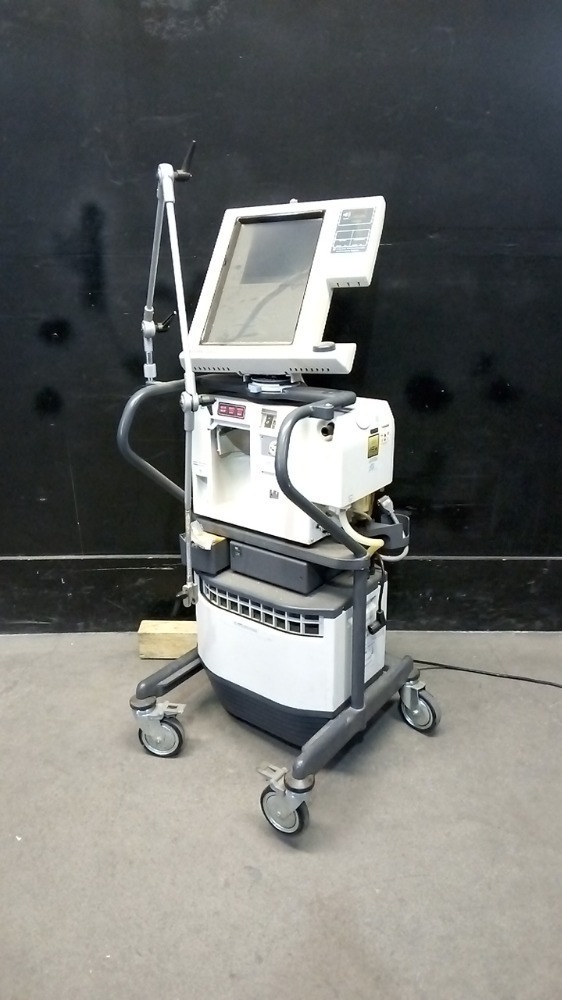 NELLCOR PURITAN BENNETT 840 VENTILATOR WITH COMPRESSOR ON ROLLING STAND ...