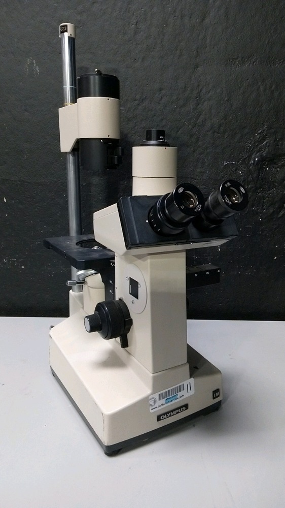 OLYMPUS IM LAB MICROSCOPE WITH EYEPIECES BOTH (10X) & 4 OBJECTIVES