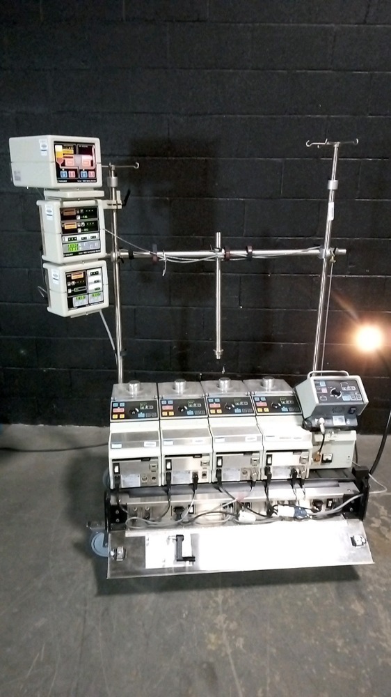 TERUMO/SARNS 8000 MODULAR PERFUSION SYSTEM WITH 4 ROLLER PUMPS,CONTROL ...