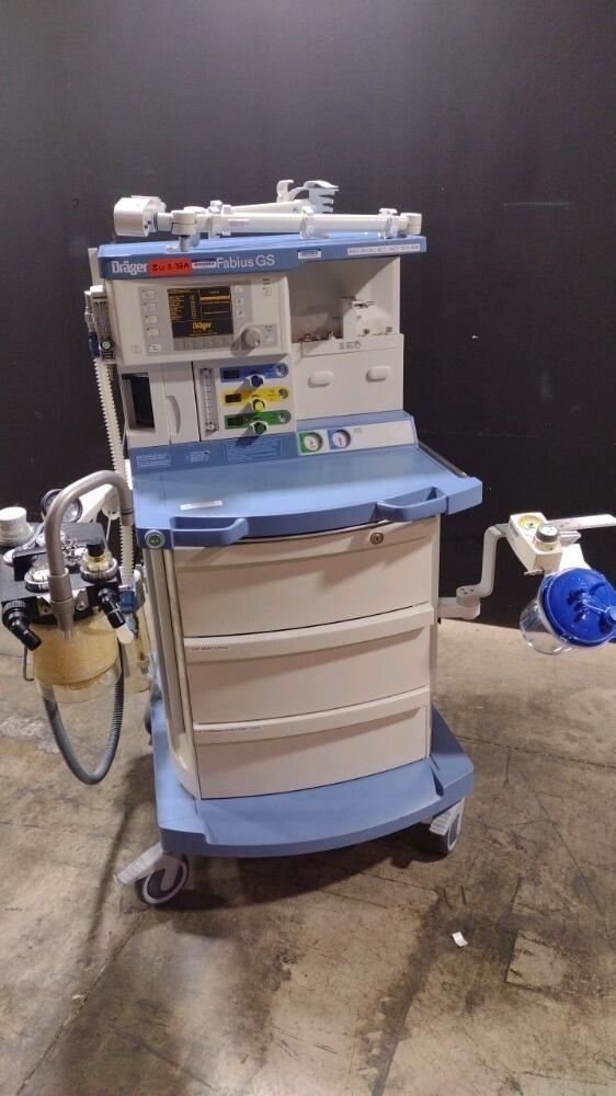 DRAGER FABIUS GS ANESTHESIA MACHINE WITH (3.32A SOFTWARE VERSION ...