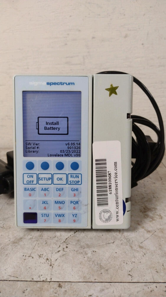 SIGMA SPECTRUM INFUSION PUMP SW 6.05.13