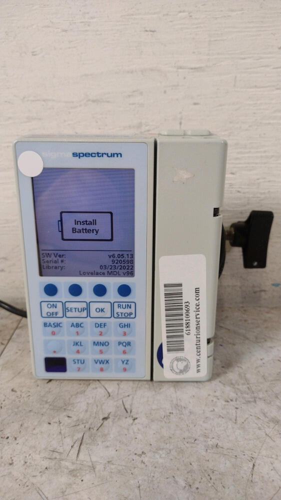 SIGMA SPECTRUM INFUSION PUMP SW 6.05.13