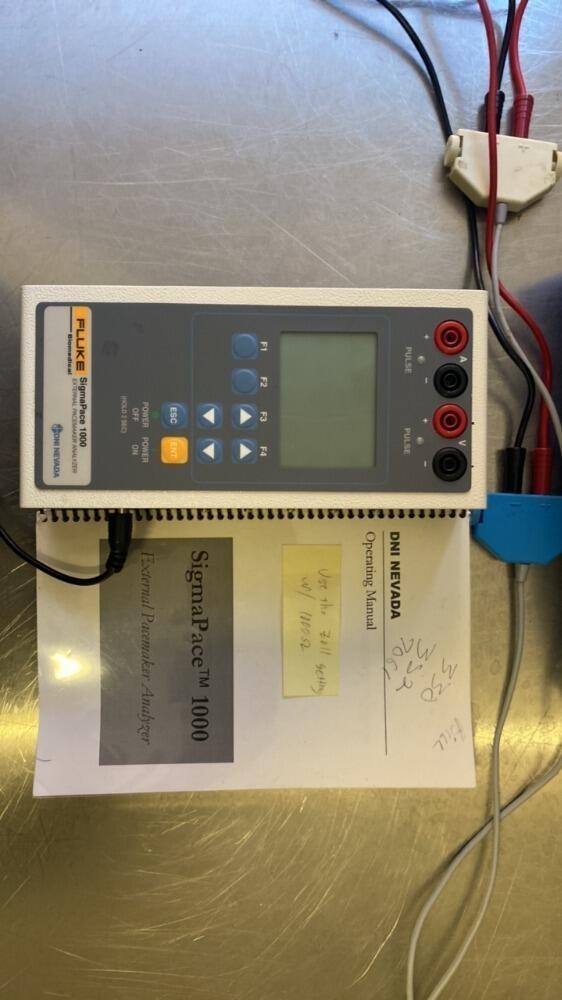 FLUKE BIOMEDICAL SIGMAPACE 1000 EXTERNAL PACEMAKER ANALYZER W/ CABLES ...